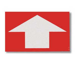 DIRECTIONAL ARROW DECAL 8"x5" (red background/white arrow) - Canada Safety