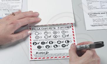 FULL COLOR WHMIS LABEL 5 X 3.5 ADHESIVE VINYL WITH FRONT FLAP - Canada ...